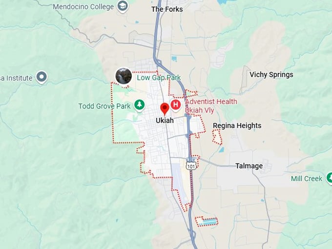 16. ukiah map