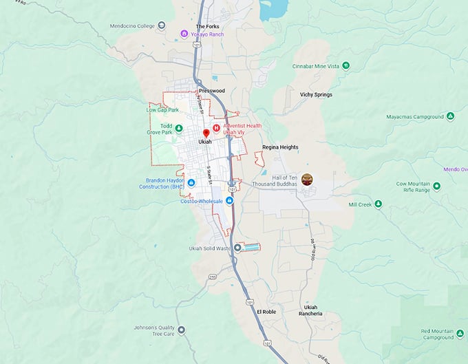 16. ukiah map