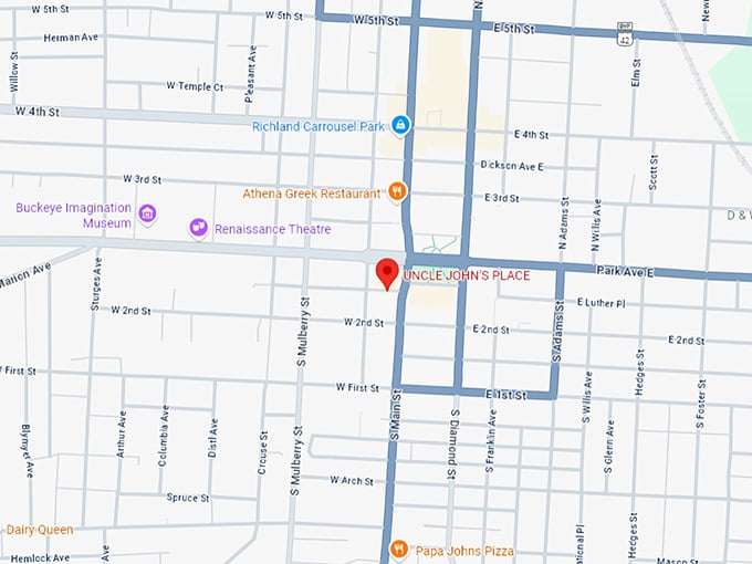 16. uncle john’s place map