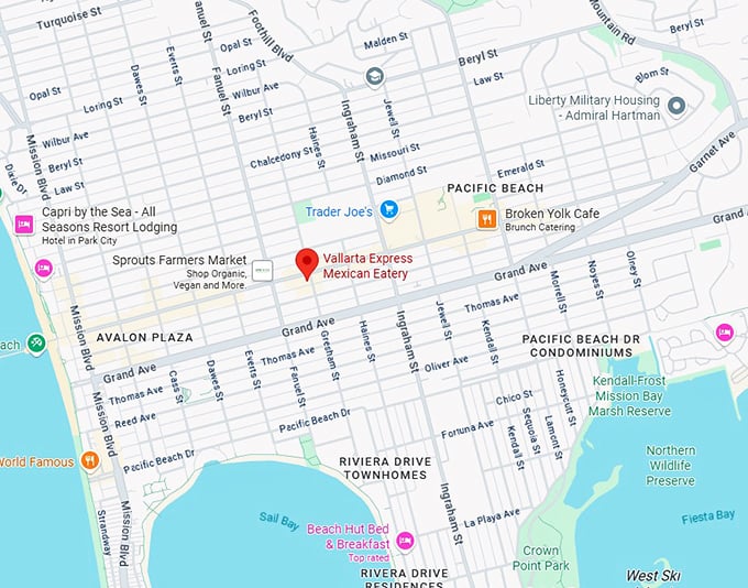 16. vallarta express mexican eatery map