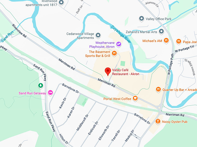 16. valley café map