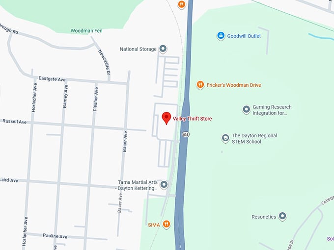 16. valley thrift store map
