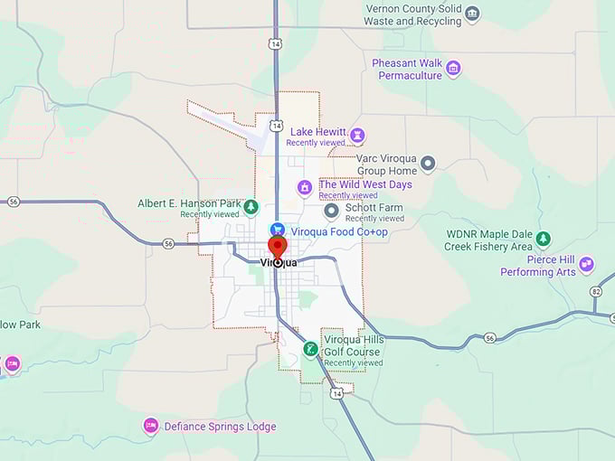 16. viroqua, wi map