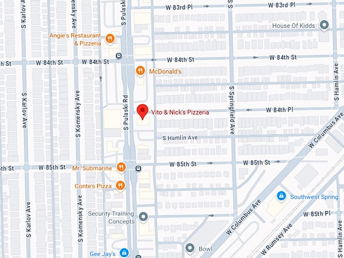 16. vito & nick's pizzeria map