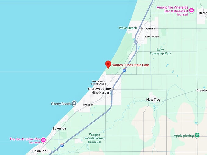 16. warren dunes state park map
