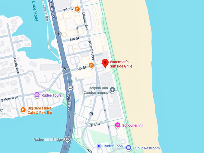 16. waterman’s surfside grille map