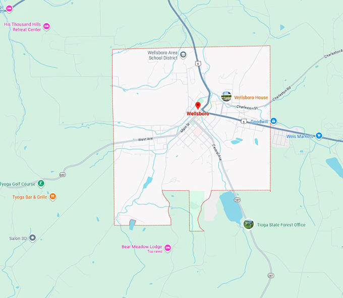 16. wellsboro map