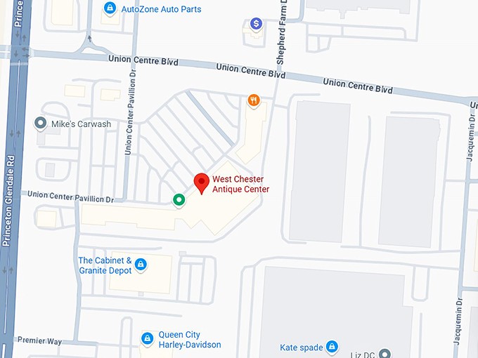 16. west chester antique center map