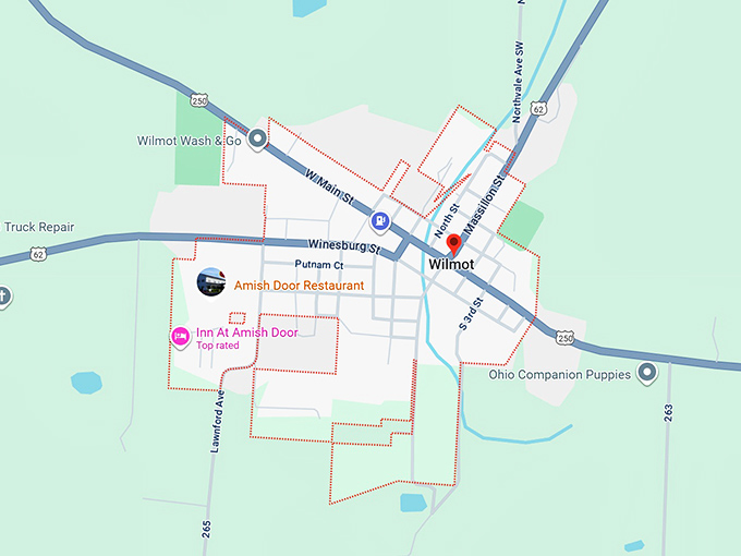 16. wilmot, oh map