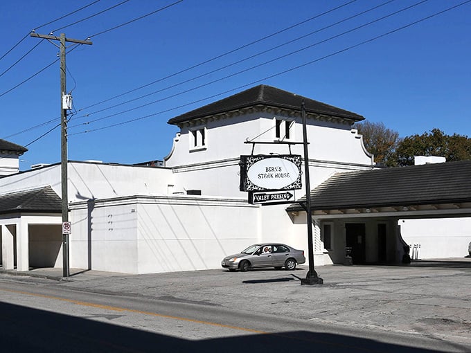 This unassuming white building holds Tampa's most legendary steaks – like finding treasure in your neighbor's garage.