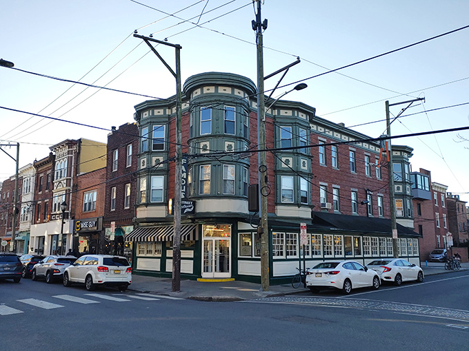 The corner building that houses Famous 4th Street Deli stands like a time capsule of flavor in Philadelphia's historic streets.