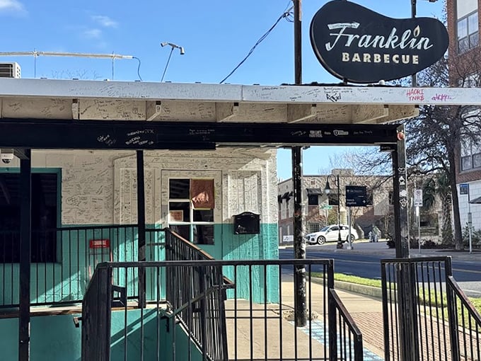 Franklin Barbecue (Austin): The legendary green and white facade where BBQ dreams come true. Worth every minute of the infamous wait.