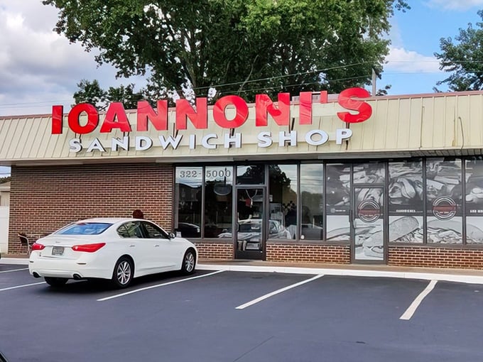 The bright red sign of Ioannoni's promises sandwich nirvana. This unassuming storefront hides Delaware's most epic Italian subs!