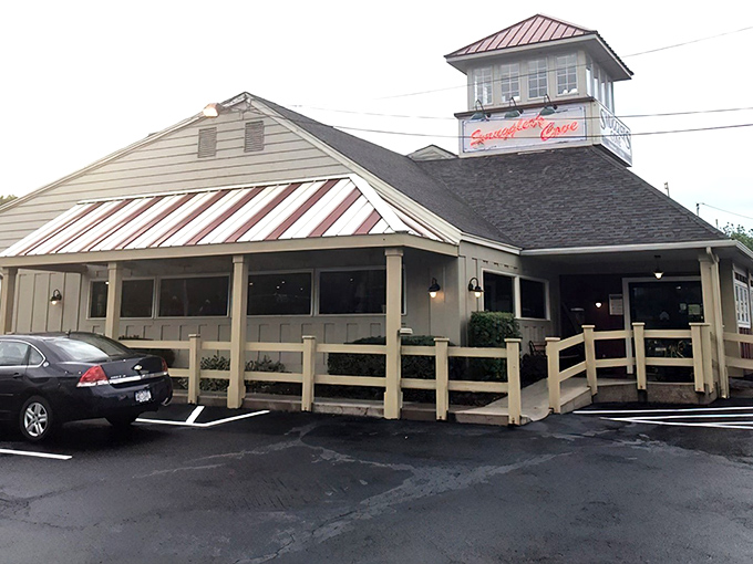 Smuggler's Cove (exterior): "That lighthouse-topped building isn't just for show—it's guiding hungry sailors to some of Pennsylvania's finest seafood treasures!"