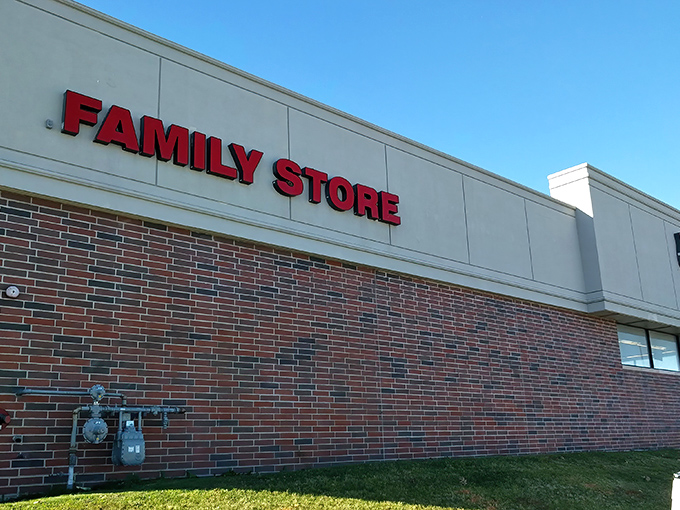The Salvation Army Family Store's bold red sign promises treasures inside. Like a brick-and-mortar treasure chest waiting to be unlocked by bargain hunters.