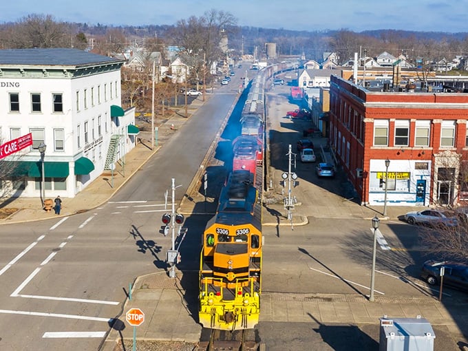When trains ruled America, this crossing was busier than Grand Central - now it's perfectly peaceful. 