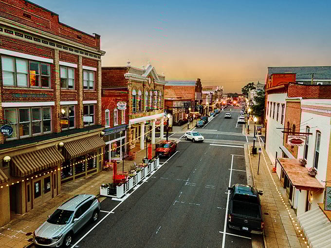 Sunset casts a golden glow on Culpeper's Main Street, where time seems to slow down just enough to savor life's simple pleasures.
