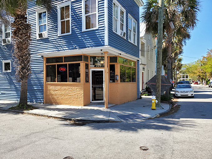 D'Allesandro's cozy corner spot looks unassuming, but locals know this blue beauty holds Charleston's pizza treasures.