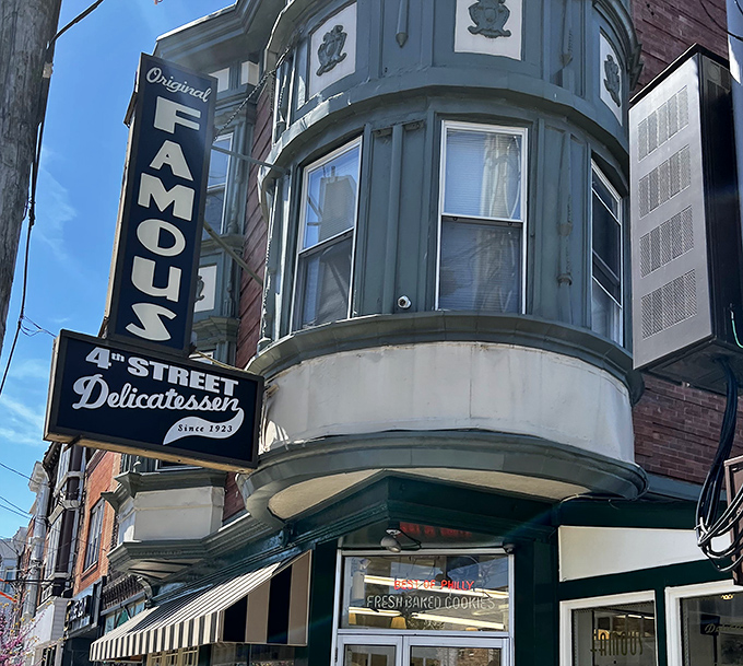 That iconic striped awning isn't just decoration—it's a beacon calling sandwich lovers to one of Philly's most beloved institutions.