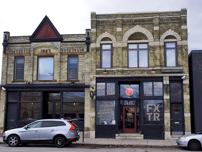 Where brick walls tell stories and pizza makes memories – Fixture's exterior is like Milwaukee's delicious welcome mat.