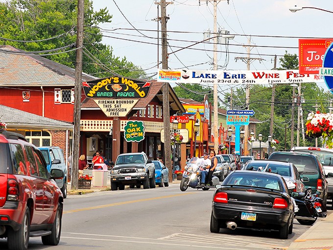 Main street buzzes with summer energy – the kind of place where ice cream drips down your hand and nobody minds.
