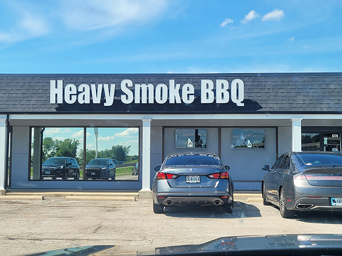 Blue skies and BBQ – Heavy Smoke's exterior might be simple, but what happens inside is pure smoky magic.