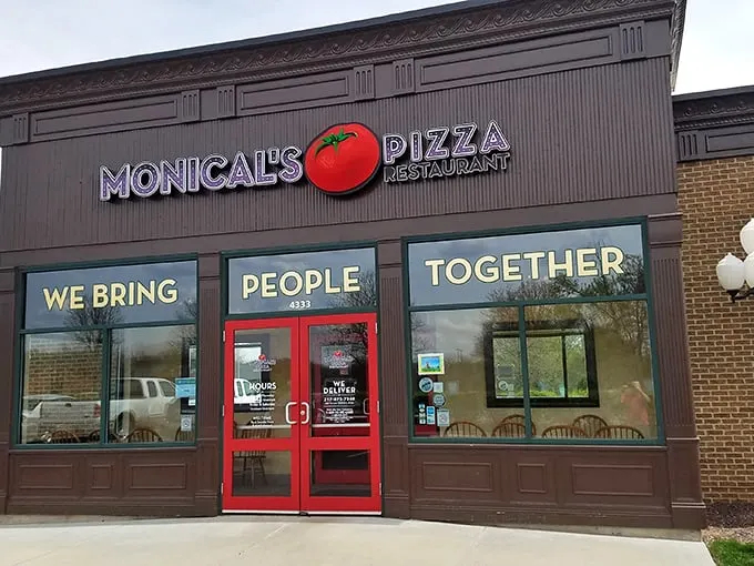 "We Bring People Together" isn't just a slogan here—it's what happens when their legendary thin crust hits the table.