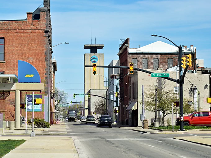 Brick buildings stand like sentinels of Muncie's industrial past, now guardians of one of Indiana's most budget-friendly communities.