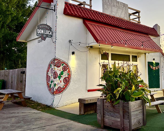 That pizza sign isn't just decoration – it's a beacon of hope for anyone craving authentic Neapolitan goodness.