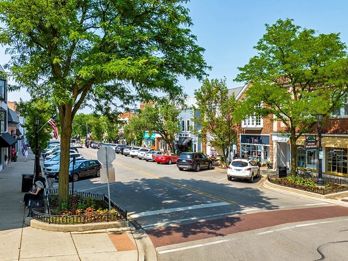 Tree-lined streets and brick-paved sidewalks create Hinsdale's signature ambiance—like stepping into a Norman Rockwell painting with better parking options.