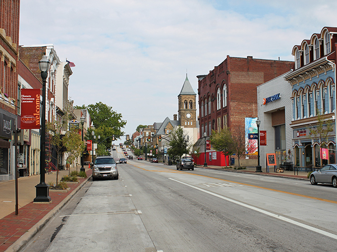 Downtown Lancaster's main thoroughfare offers that perfect small-town tableau – historic architecture, charming storefronts, and a clock tower that seems to whisper, "Slow down, friend."