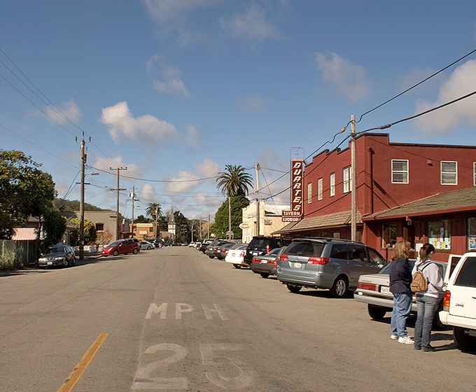 Downtown Pescadero, where the 25 MPH sign isn't a suggestion—it's an invitation to slow down and notice life's details again.