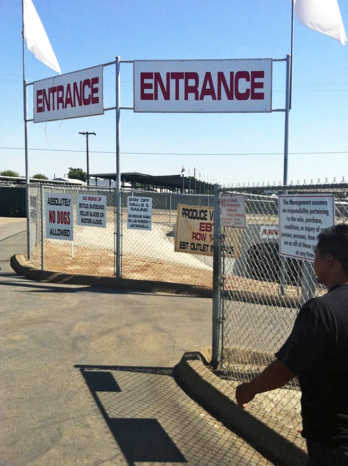 The entrance gates swing open to possibilities – and that "No Dogs Allowed" sign means more elbow room for humans.