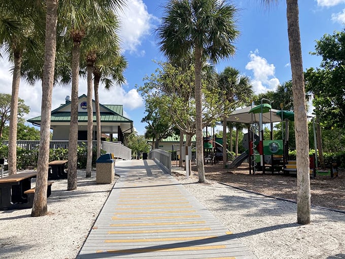 Welcome to civilization's outpost at Tigertail. Palm trees stand guard over facilities that offer comfort without spoiling the wild beauty.