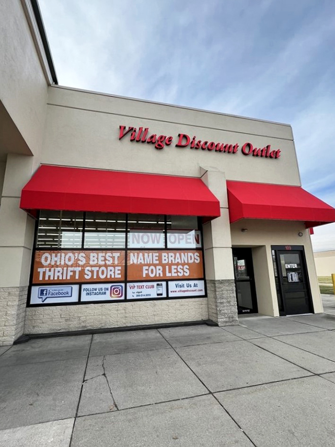 Bold signage proclaims "Ohio's Best Thrift Store" – a claim your wallet will happily confirm after one visit to this bargain wonderland.