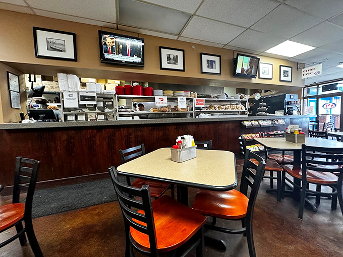Inside, the no-frills interior speaks volumes: this place prioritizes sandwich craftsmanship over trendy decor, exactly as a proper deli should. 
