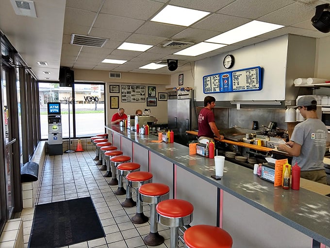Counter culture at its finest—where red vinyl stools have witnessed decades of satisfied customers and countless "I'll have what they're having" moments.