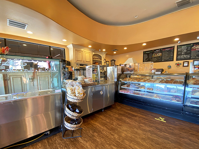 Step inside and feast your eyes on gleaming display cases filled with treasures. This isn't just a bakery—it's a museum where every exhibit is deliciously edible.
