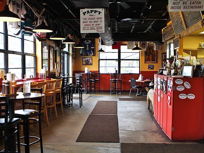 Inside, the no-frills interior speaks volumes: "We're not wasting energy on fancy décor when there's meat to be smoked."