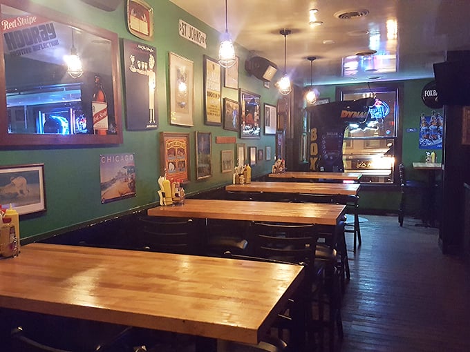 Step inside where vintage memorabilia creates the perfect backdrop for serious comfort food conversations and friendly neighborhood gatherings.