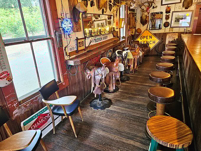 Step inside and it's like your coolest aunt's attic exploded in the best possible way.