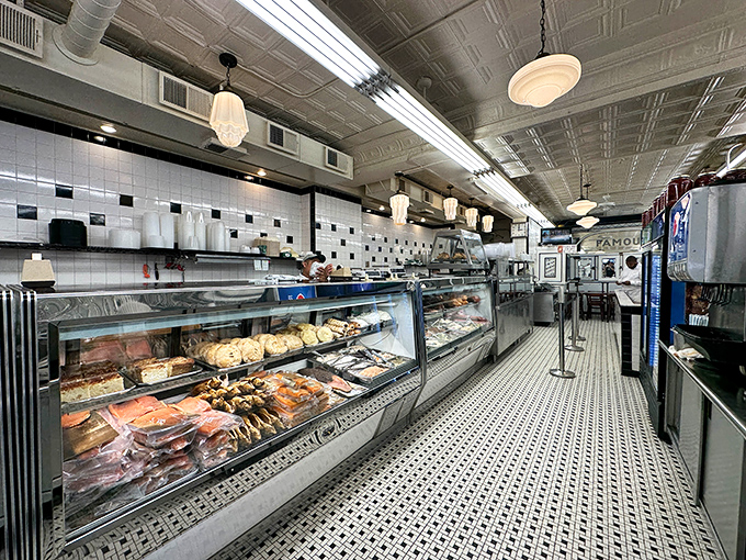 That checkered floor has seen more happy customers than a Beatles reunion concert—if that had actually happened.
