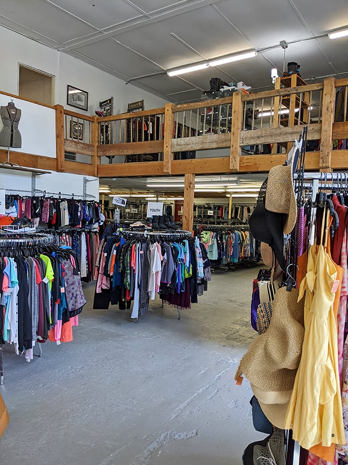 Those exposed beams aren't just structural – they're holding up decades of bargain-hunting dreams and vintage finds.