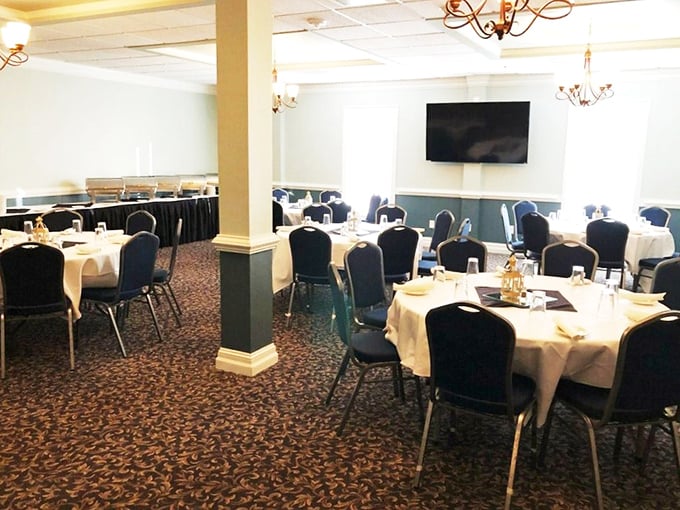 White tablecloths meet country charm in this dining room where serious food happens without the stuffiness of big-city establishments.