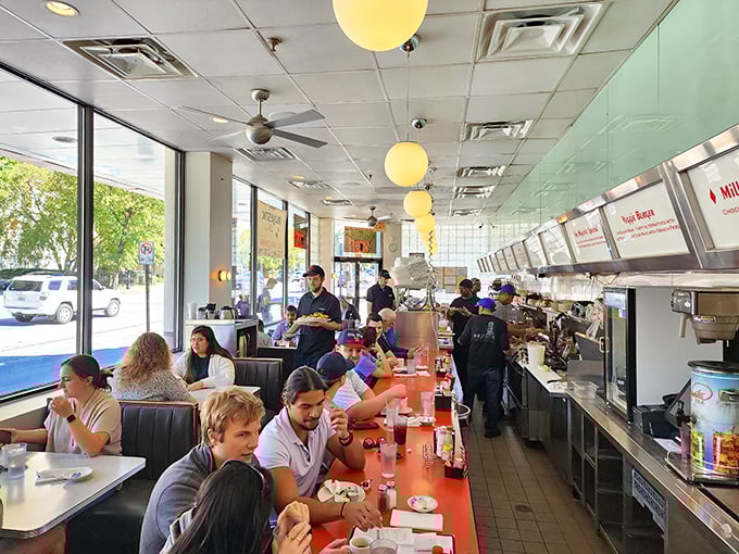 Where strangers become neighbors and neighbors become family. The counter at Majestic Diner is Atlanta's great equalizer.