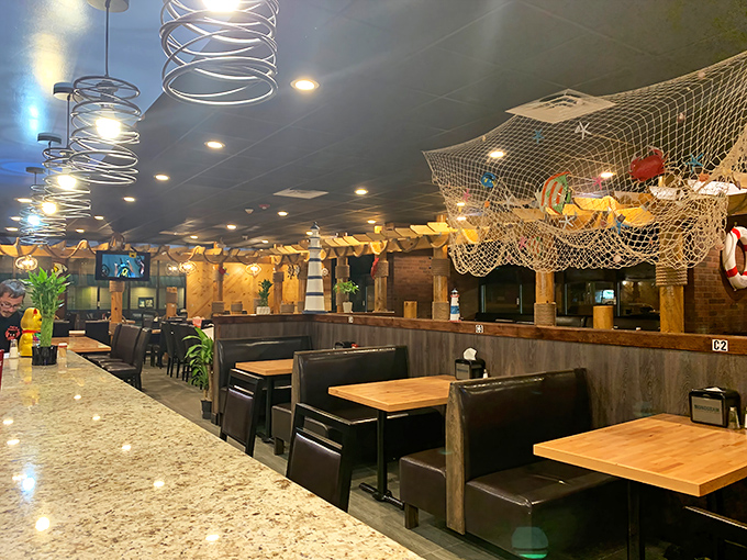 Fishing nets and nautical decor transform this Tennessee restaurant into a maritime escape. Who needs an ocean view when you've got atmosphere?
