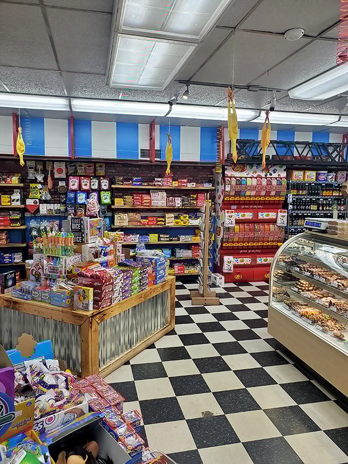 This checkered floor has witnessed more sugar-fueled joy than a 1950s soda fountain on prom night.