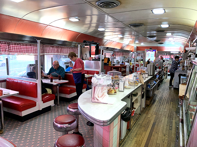 Step inside and time travel to the golden age of American diners—red vinyl booths, spinning counter stools, and conversations that matter.