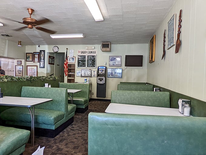 Green vinyl booths that have witnessed first dates, family gatherings, and countless "mmm" moments—this is comfort defined.