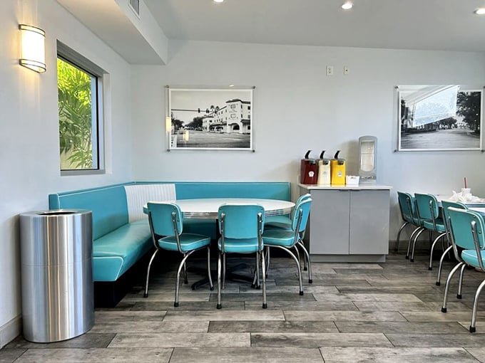 Retro turquoise booths and chrome-trimmed tables aren't just Instagram bait—they're time machines to when conversation trumped cell phones.